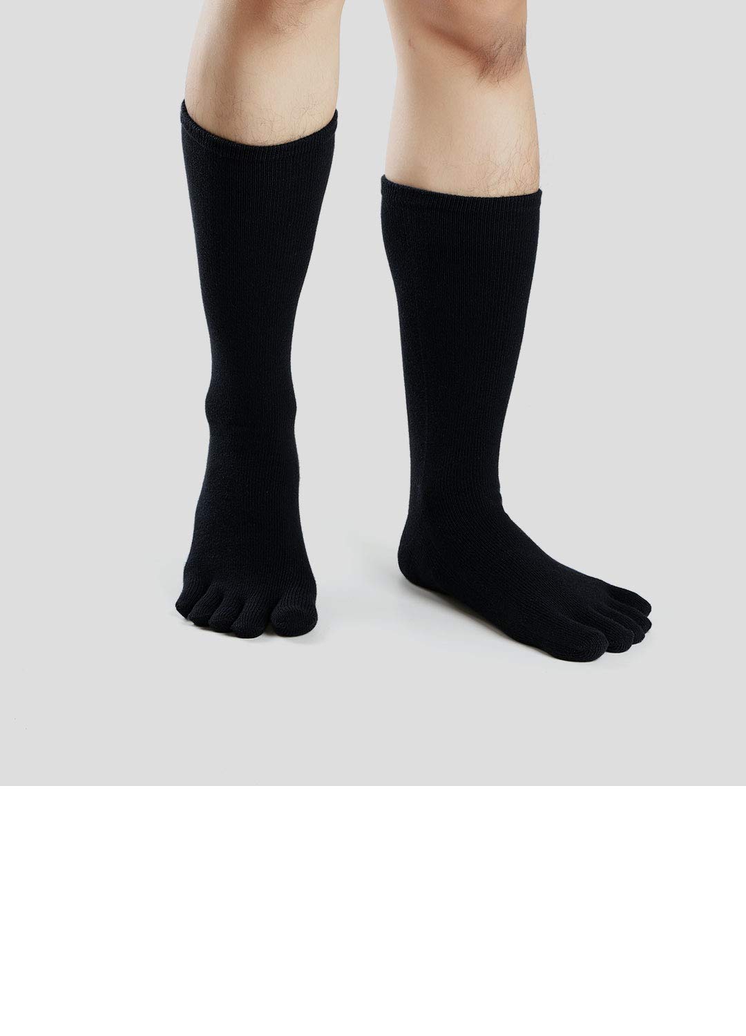 Mens Toe Socks Cotton Athletic Running Ankle Five Finger Crew Socks