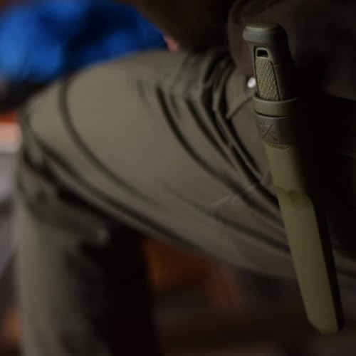 Morakniv Kansbol Sandvik Stainless Steel Fixed-Blade Survival Knife With Sheath, Military Green, 4.3 Inch