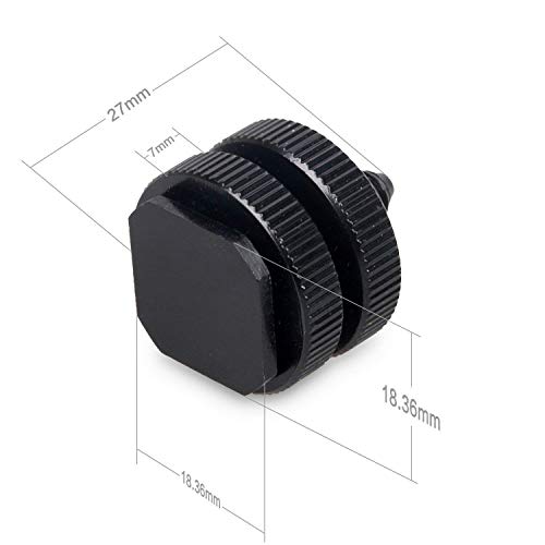 SLOW DOLPHIN 1/4 Inch Hot Shoe Mount Adapter Tripod Screw for DSLR Camera Rig(4Packs)