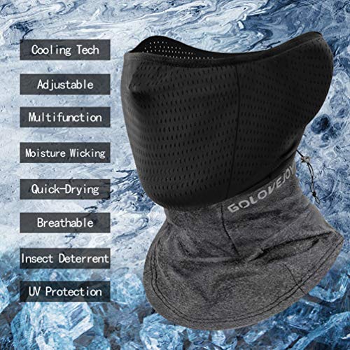 Novawo Reflective Neck Gaiters Adjustable Bandanas UV Protection Balaclavas Headwear Breathable Face Cover for Men Women
