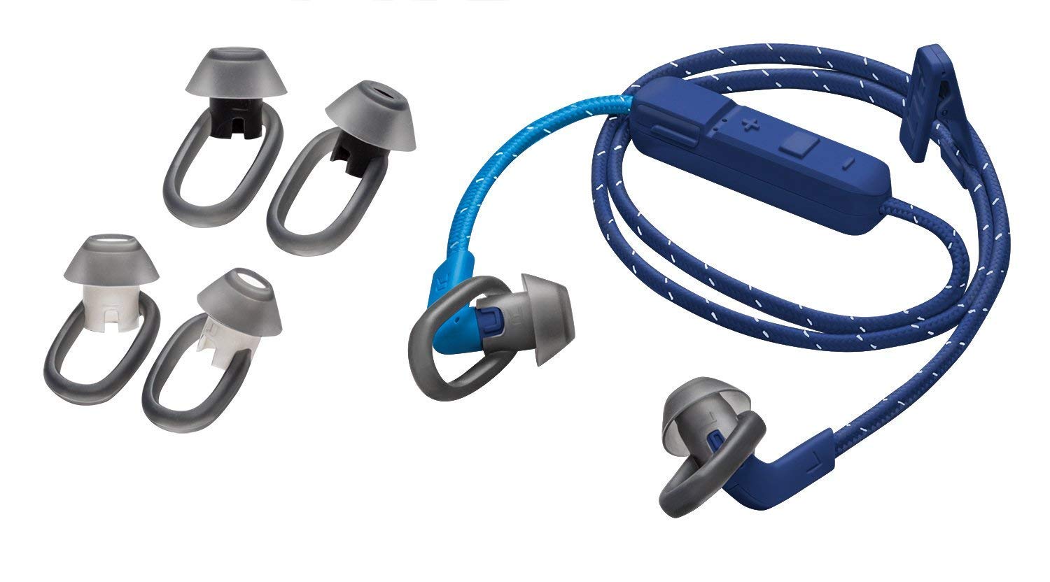Plantronics BackBeat FIT 300 Sweatproof Sport Earbuds, Wireless Headphones, Dark Blue/Blue (Renewed)