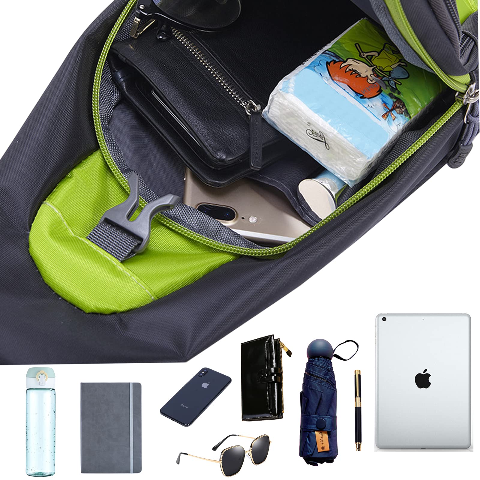 Peicees Waterproof Small Sling Bag for Men Women Crossbody Mini Chest Pack one shoulder backpack For Sport Outdoor Hiking