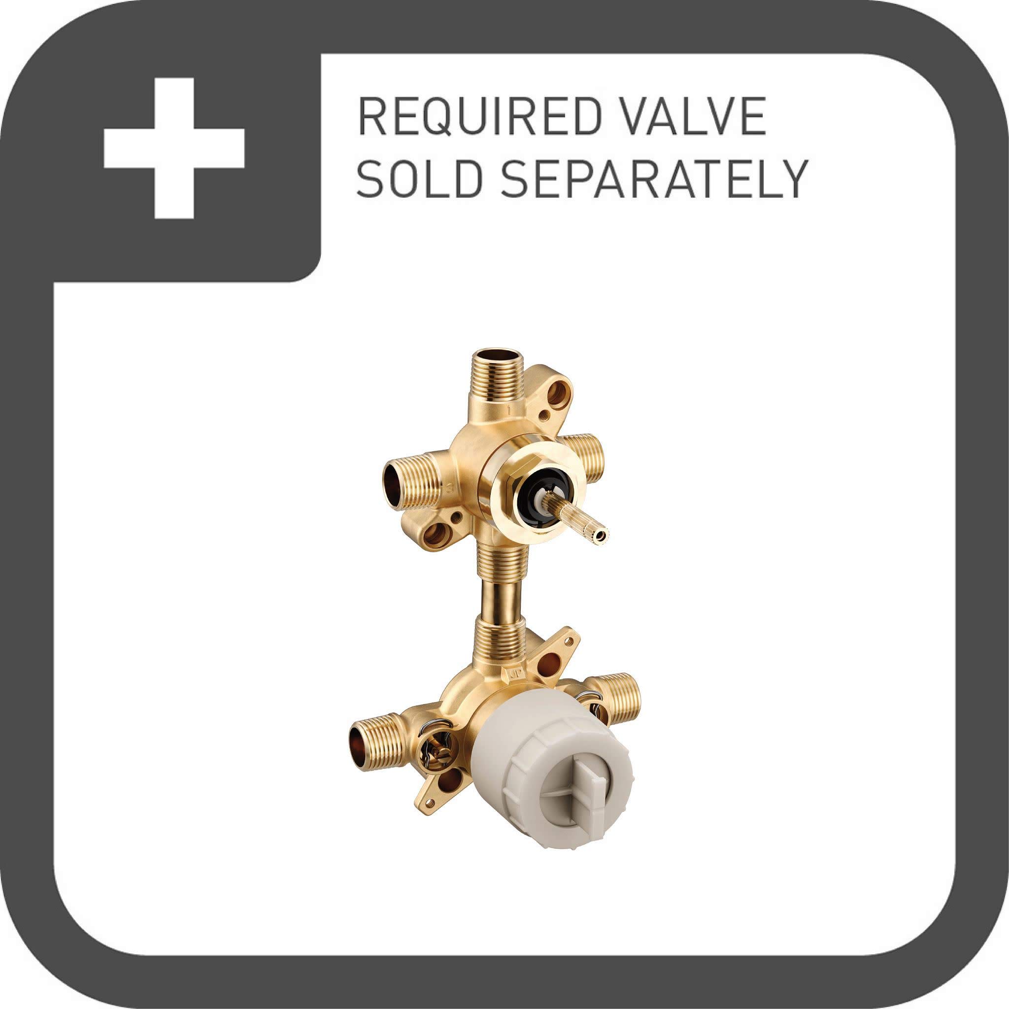 Moen UTS4311 Weymouth M-CORE 3-Series 2-Handle Shower Trim with Integrated Transfer Valve, Valve Required, Chrome