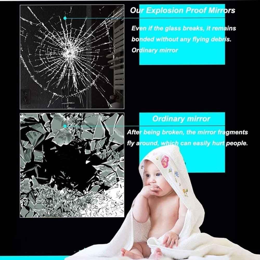 NURCIX Half Moon LED Mirror with 3 Colors Dimming Light Anti-Fog Bathroom Mirror for Wall Tempered Glass Decorative Mirror for Bedroom Vanity (Color : Left Cut, Size : 80 * 40CM/32 * 16IN)
