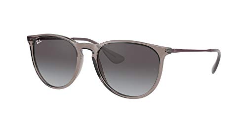Ray-Ban RB4171F Erika Low Bridge Fit Round Sunglasses, Transparent Grey/Light Grey Gradient Dark Grey, 54 mm