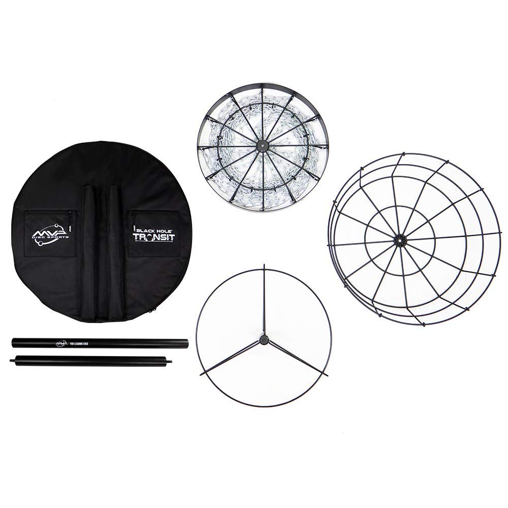MVP Disc Sports Black Hole Lite Disc Golf Basket with Transit Bag