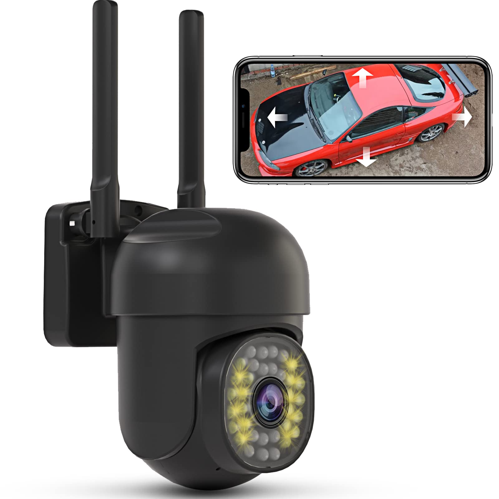 Wonlider Wireless 5G Outdoor Security Camera, HD 1080P Waterproof Surveillance Camera with Motion Detection PTZ Speed Dome Night Vision 2-Way Audio,Support Dual Band 2.4G/5G WiFi