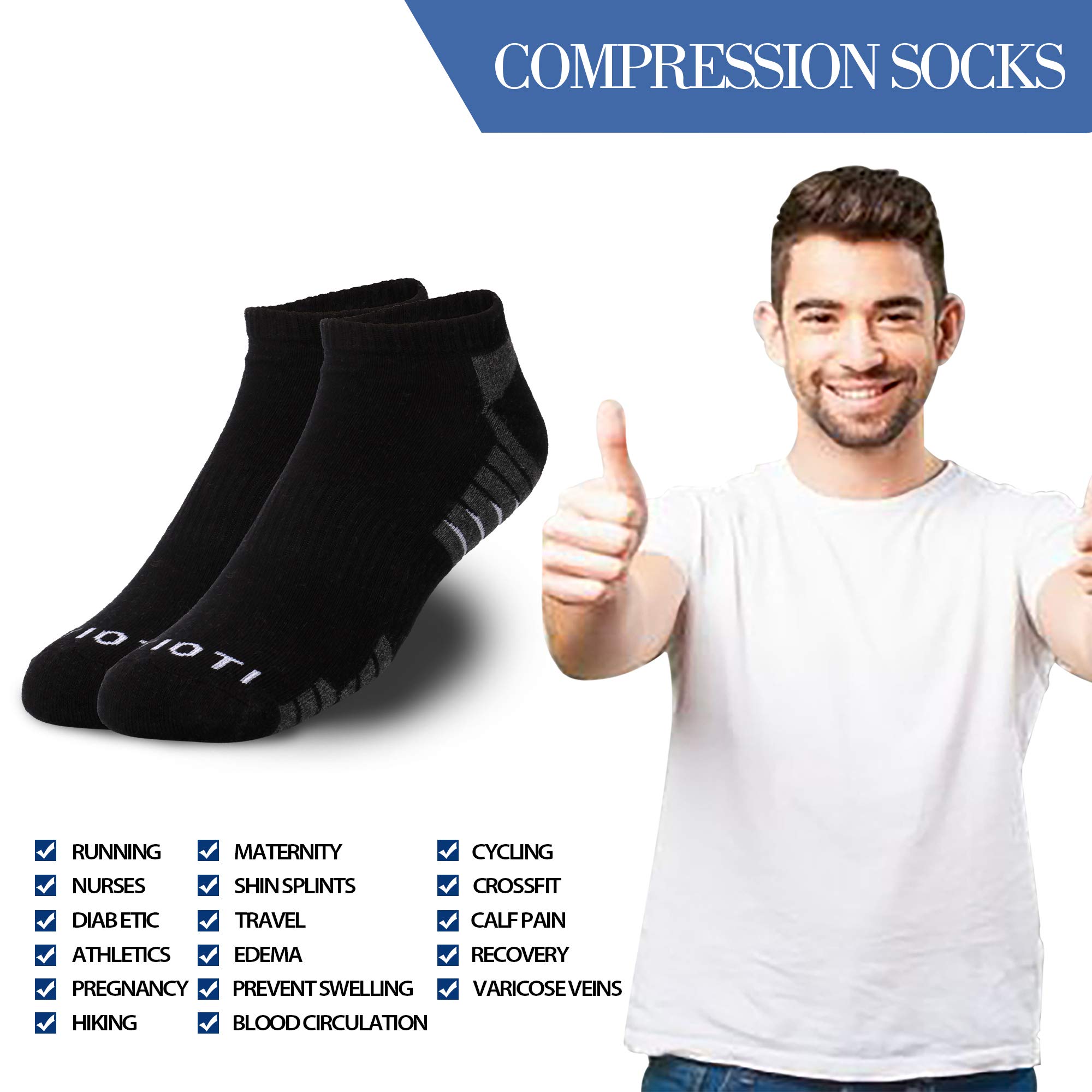 OTIOTI 6 Pack Mens Ankle Athletic Socks Running Sports Comfort Low Cut Tab Socks Performance Cotton Cushioned Men Cushion (mixed color 2)