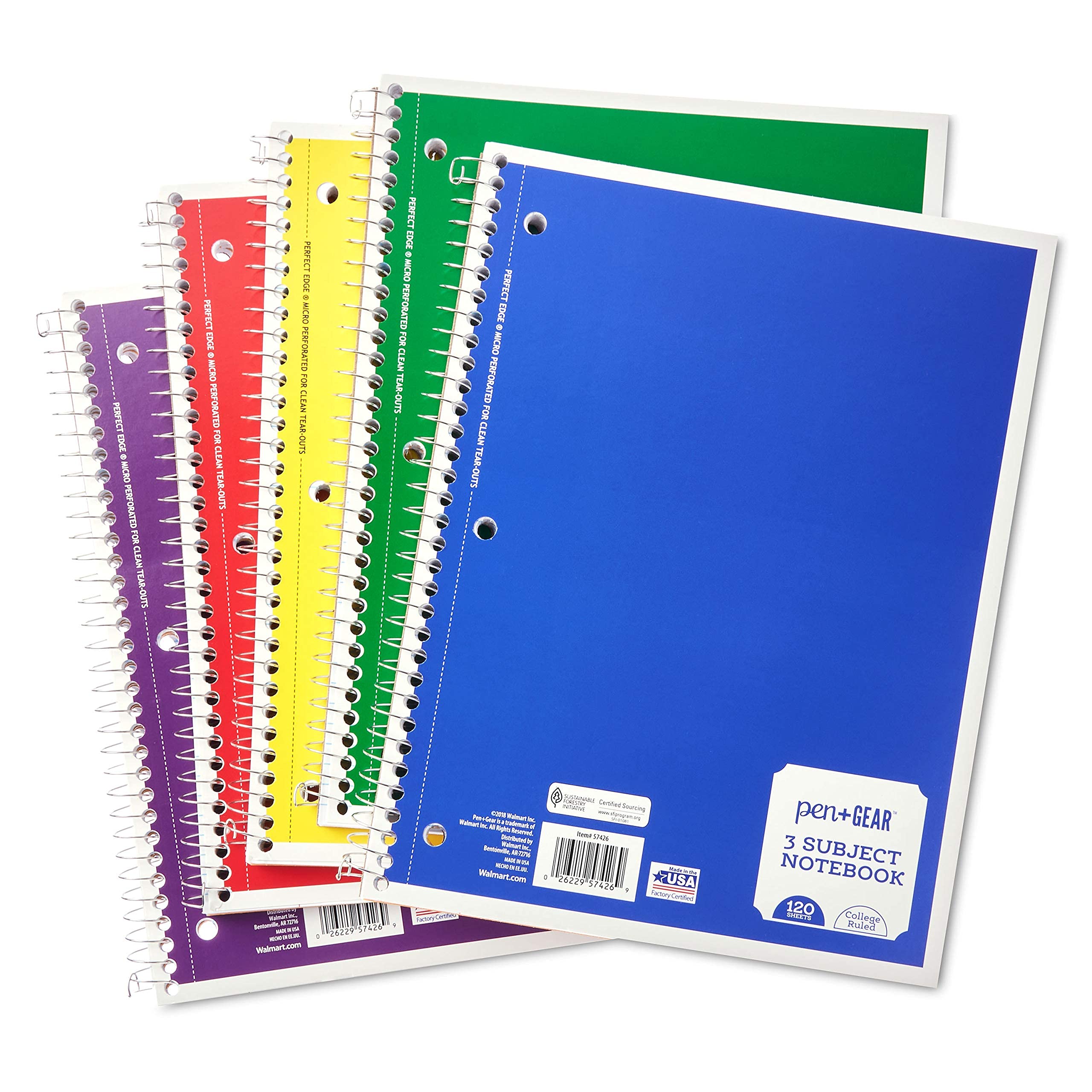 Pen + Gear 1 Subject Notebook- 70 Sheet, Wide Ruled - Pack of 20