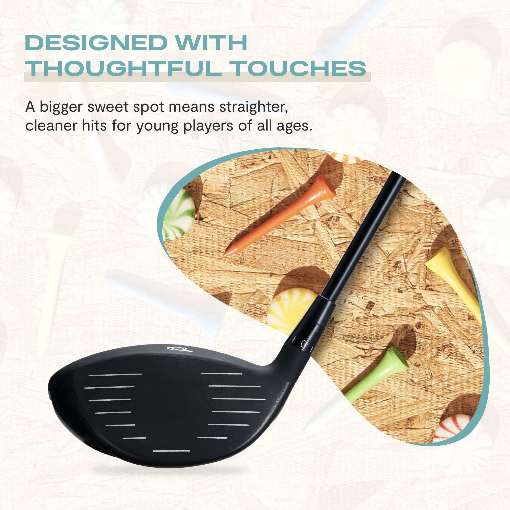 Robin Golf The Essentials 7-Club Junior Set β Complete Golf Clubs for Kids, Boys & Girls Ages 9-12, 54"- 63" (Matte Black) β Sets Include Bag & Head Covers | For Beginners & Intermediate Youth Golfers