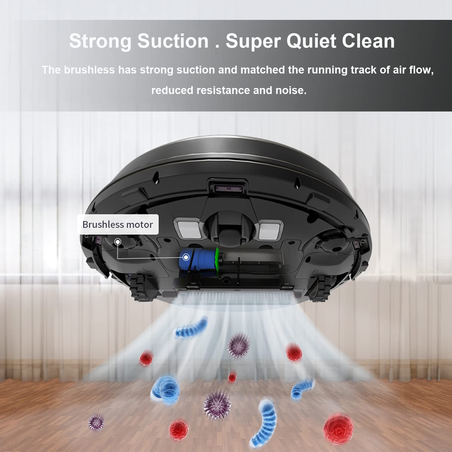 Robot Vacuum,Automatic Robotic Vacuum Cleaner Self-charging Robot Schedule Cleaning with remote 500 ML large Dustbin 120min Deep clean for Carpet, hardfloor,tiles and pet hair clean(Black)