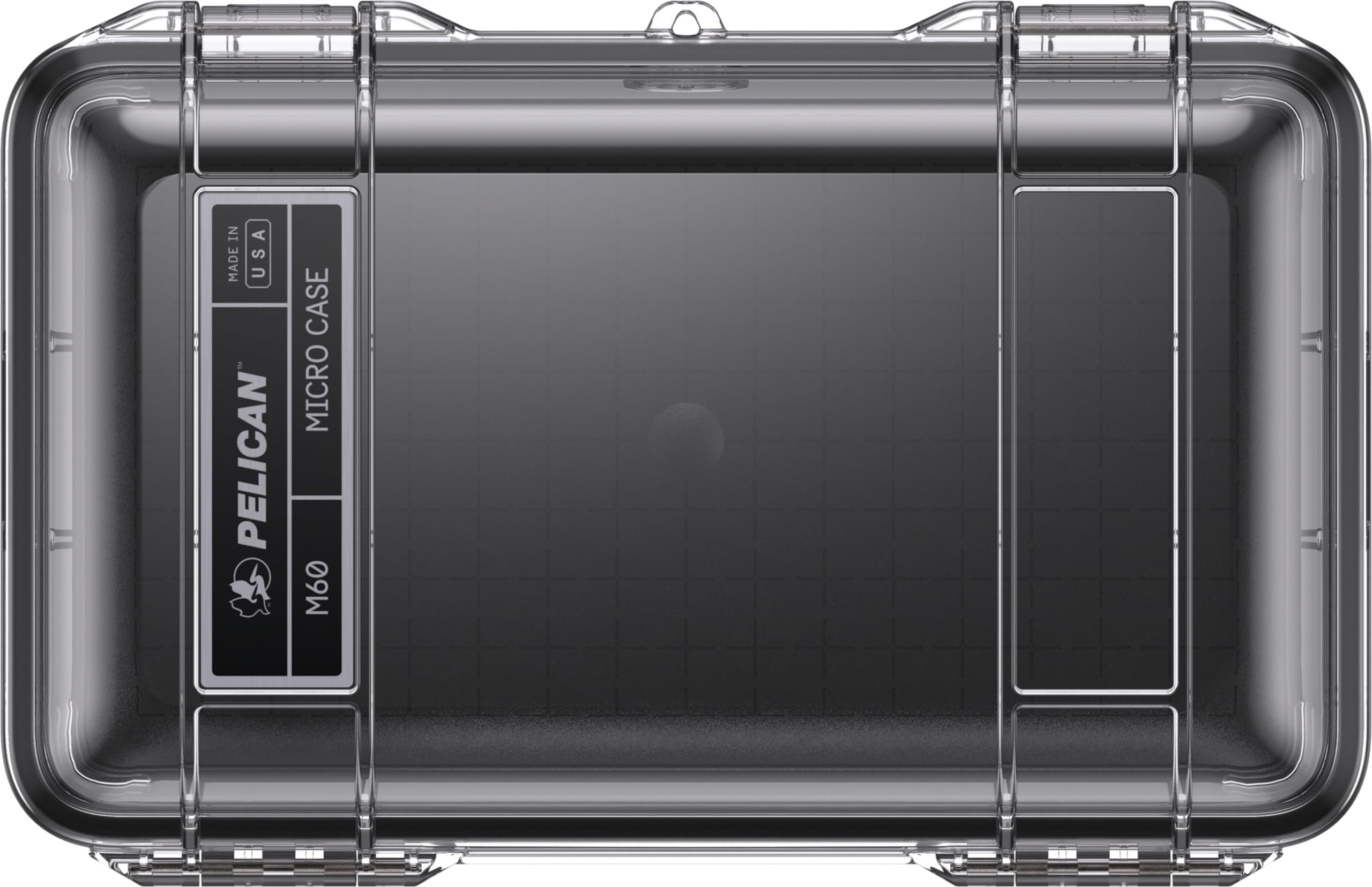 Pelican M60 Micro Case - Waterproof Case (Dry Box, Field Box) for iPhone, GoPro, Camera, Camping, Fishing, Hiking, Kayak, Beach and More (Black/Clear)