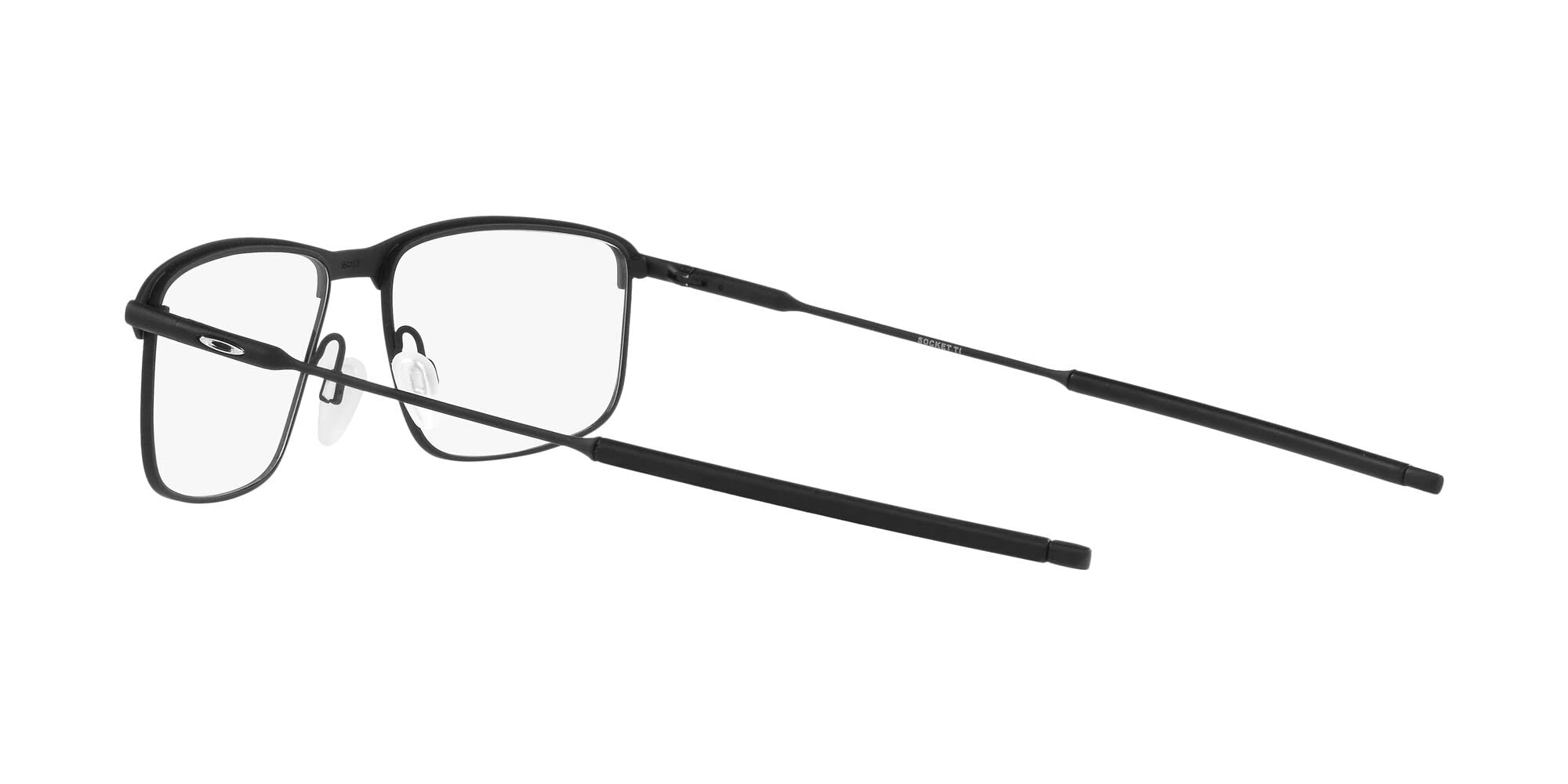Oakley Men's Ox5019 Socket Ti Rectangular Prescription Eyewear Frames, Satin Black/Demo Lens, 54 mm