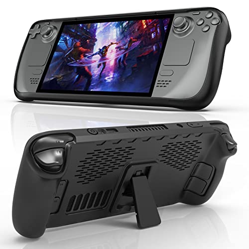 Tangaroa Steam Deck Case with Kickstand Steamdeck Case Accessories, Adjustable Protective Case for Steam Deck Protector, TPU Soft Cover - Shock-Absorption, Non-Slip, Anti-Scratch, Ergonomically