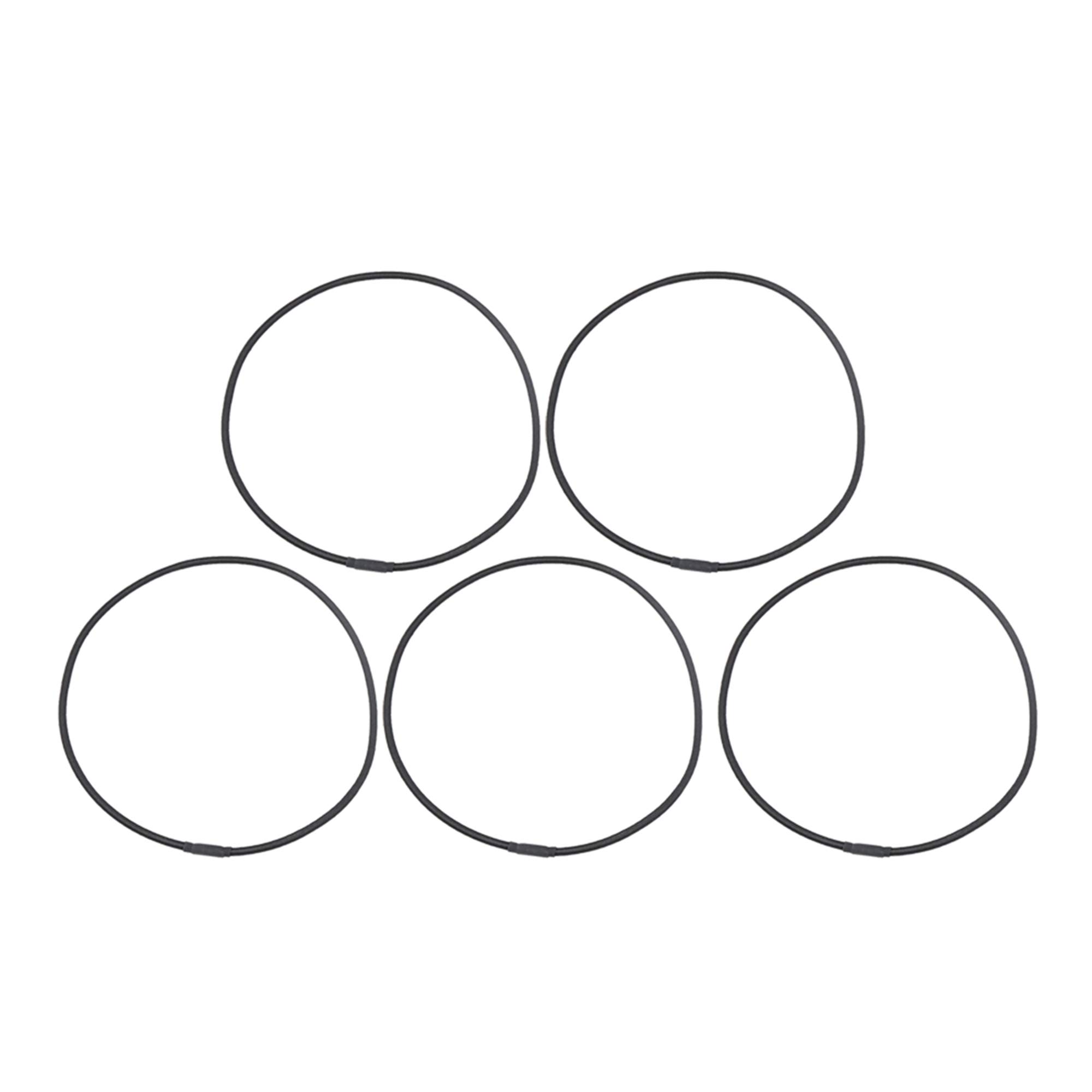 Mxfans Elastic Bands Black for Microphone Shock Mount 52CM Perimeter Pack of 5