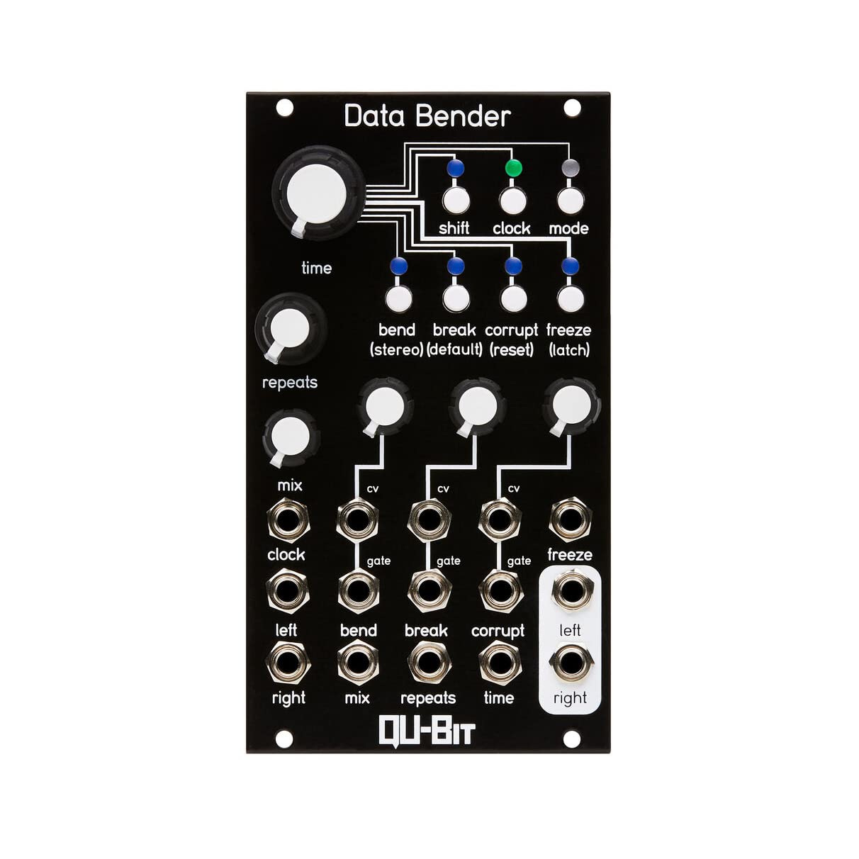 Qu-Bit Electronix Inc. Qu-Bit Data Bender Circuit Bent Audio Buffer Eurorack Synth Module