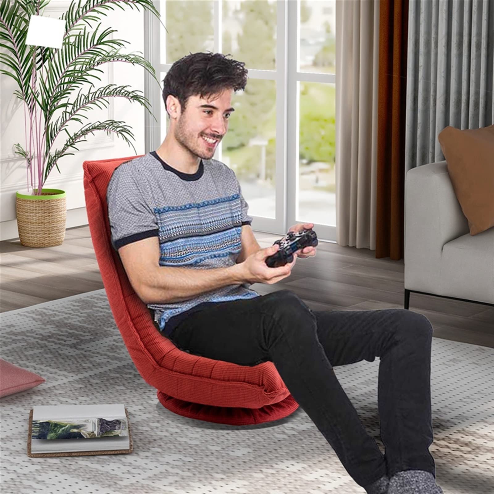 WJHSPsf Bean Bag Chairs Rotary Folding Sofa Video Game Chair Floor Leisure Sofa Chair