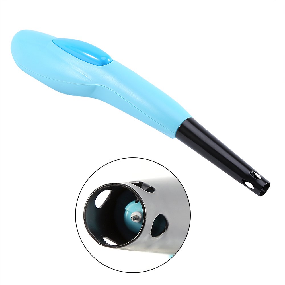 nulala Electronic Kitchen Gas Stove Lighter Igniter Cookout BBQ Gas Oven Candle Cooker Kitchen Outdoor Camping Picnic Use(Sky Blue)