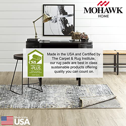 Mohawk Home 8' x 10' Non Slip Rug Pad Gripper 1/2 Thick Dual Surface Felt + Rubber Gripper - Safe for All Floors