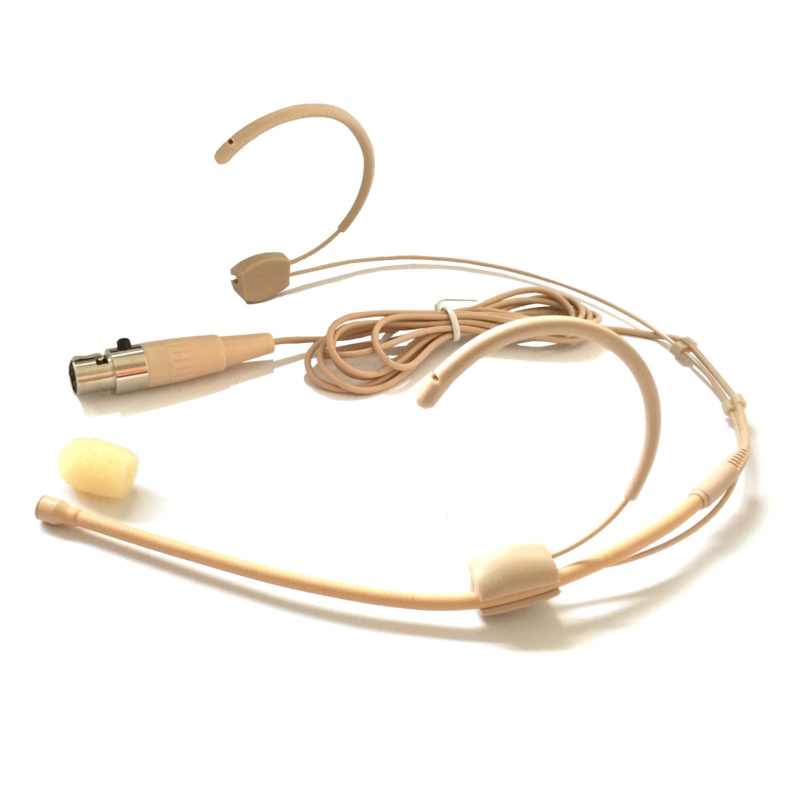 Microdot 4015 Headset Head-mounted Headworn Microphone for SHURE Wireless System - Mini XLR Ta4f Connector - Omidirectional Mic