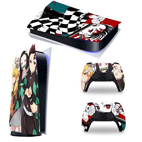 Playstation 5 Digital Edition Skin Set – Slayer Evil - HD Printing Vinyl Skin Cover Protective for PS5 Digital Edition Console and 2 PS5 Digital Edition Controller