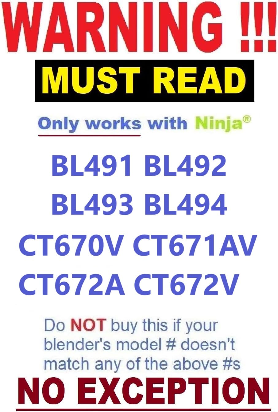 Ninja Chute Feed Lid Slicer Shredder Grater Discs for 40oz Bowl BL491 BL492 BL493 BL494 CT670V CT671AV CT672A CT672V Blender - MUST READ Details -