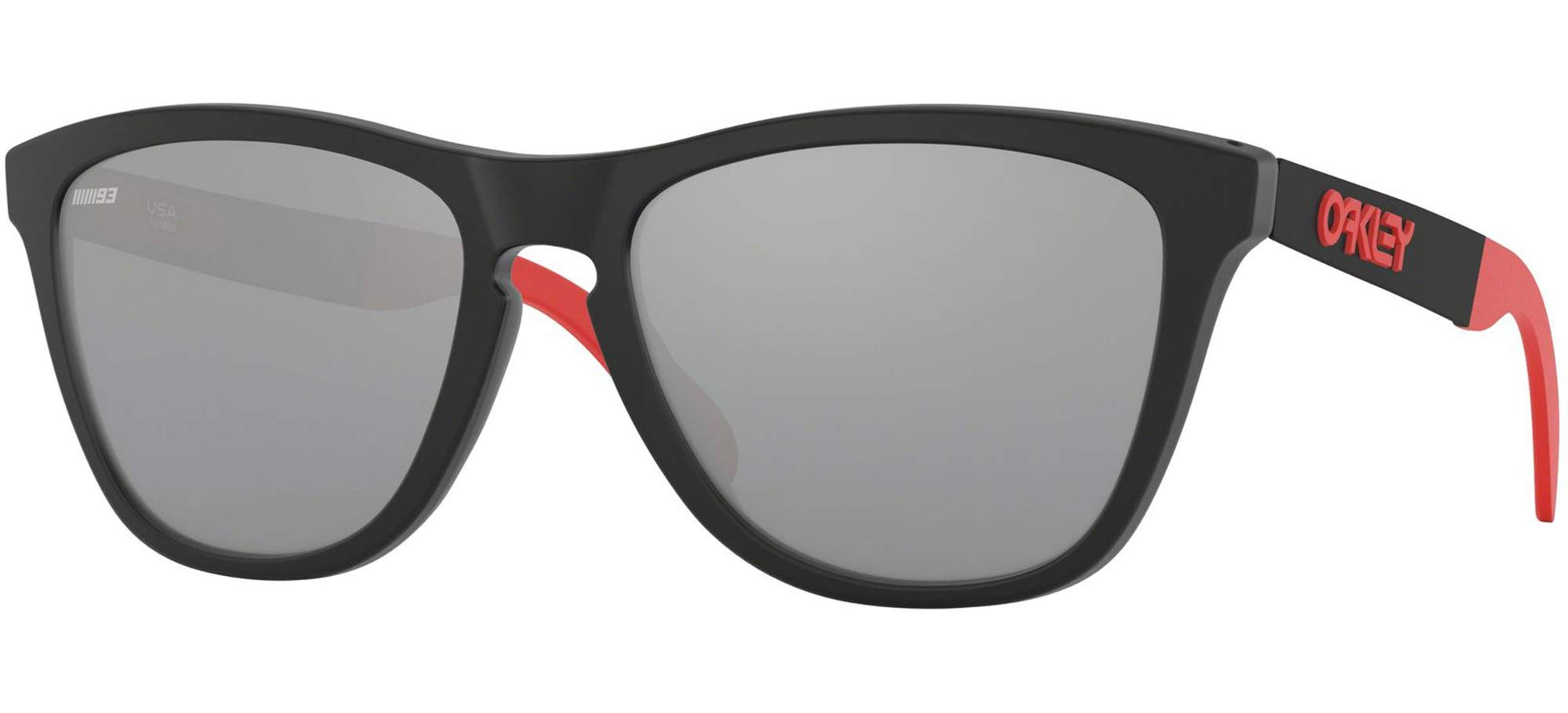 Oakley Men's Oo9428 Frogskins Mix Square Sunglasses, Polished Clear/Prizm Violet Polarized, 55 mm