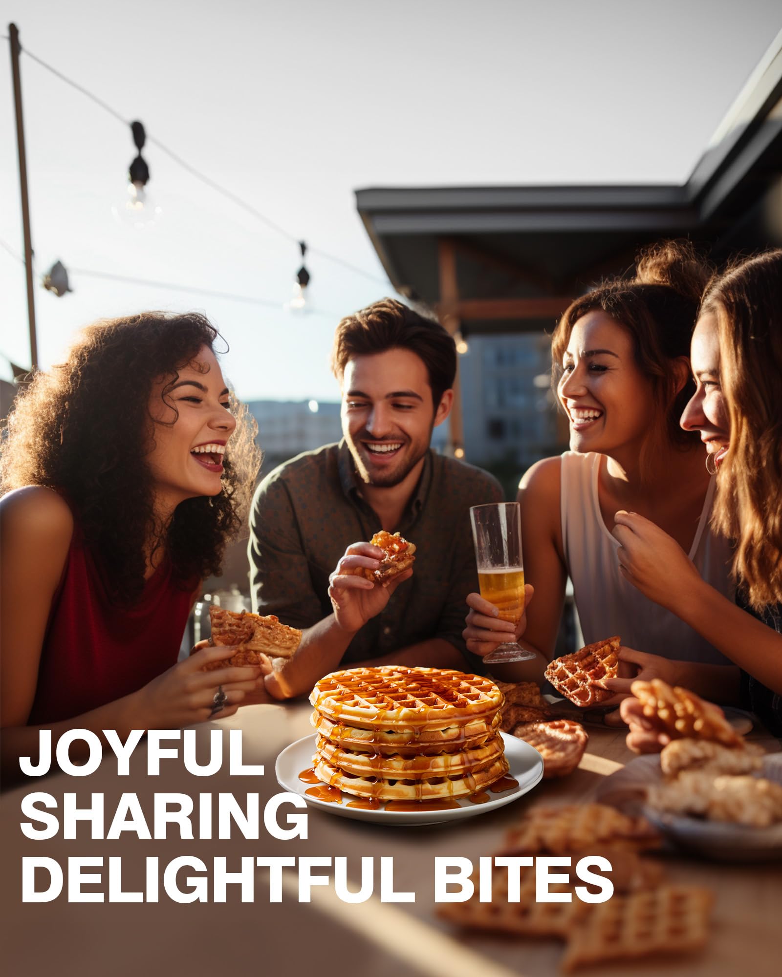 PYY Commercial Waffle Maker Double Waffle Maker Large Stainless Steel Waffle Maker Silver Non-stick Electric Chaffle Maker for Restaurant Party Food Stall (PYYHFLSZ-2SRUS01)