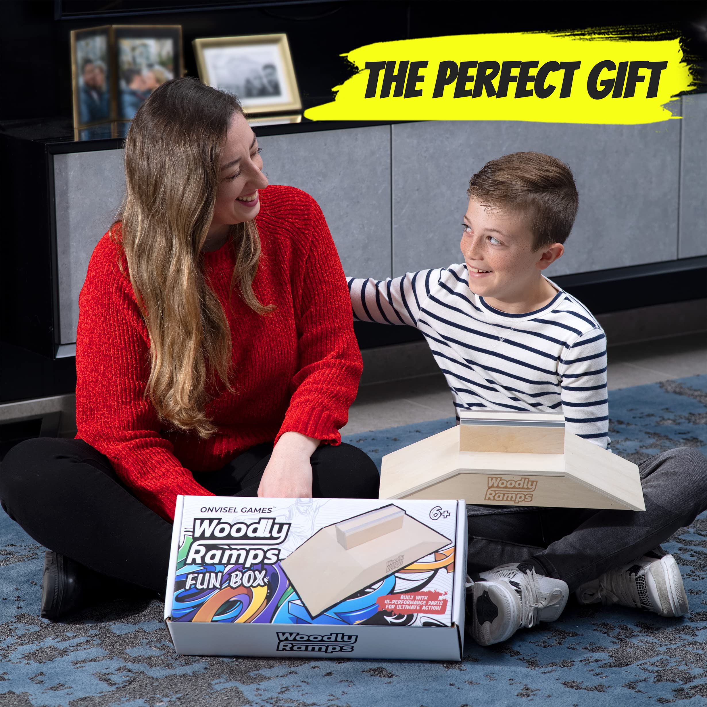 Woodly Ramps - Fun Box - Fingerboard Skatepark Ramp Game for Fingerboards, Bike, Scooters - Fingerboard obstacles, Finger skateboards