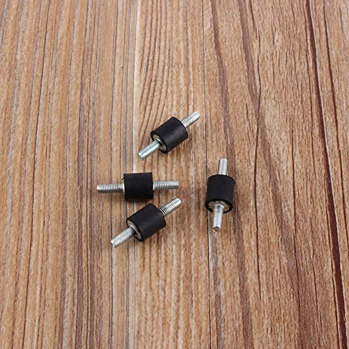 Yosoo M6 Rubber Mounts, Air Compressor Pump Shock Absorbers Anti-Vibration Silentblock Generator Motor Mounts Car Boat Bobbins Shock Dampers, Pack of 4 (M6 20X20mm)