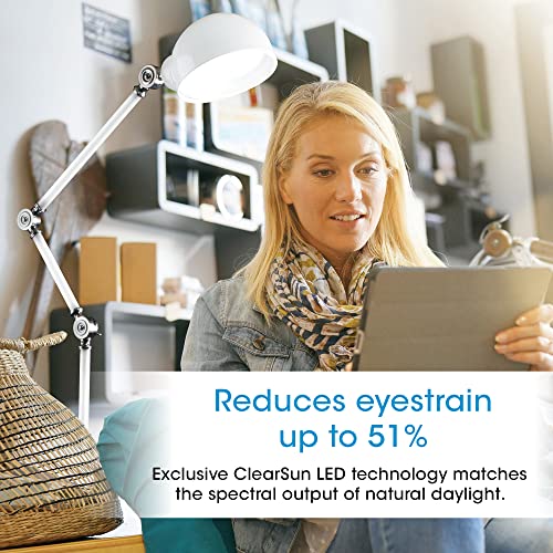 OttLite Pharmacy Adjustable LED Floor Lamp, Prevention Series - Designed to Reduce Eyestrain - 3-Point Adjustable Neck, 3 Brightness Settings with Touch Controls - Office Work, Reading & Studying