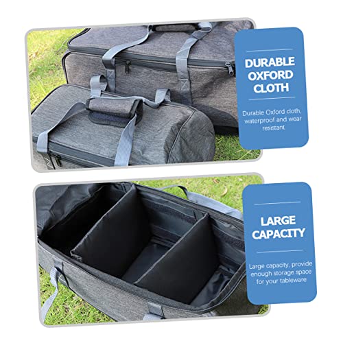 VALICLUD Outdoor Storage Bag silverware storage outdoor stove fine china storage containers container with lid containers with lids camping cookware pot case Oxford cloth barbecue small
