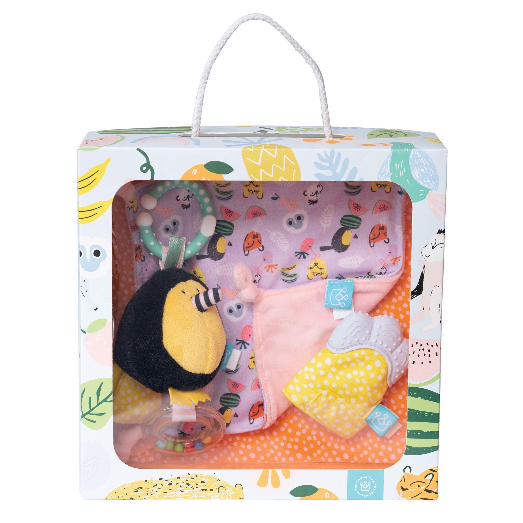 Manhattan Toy Toucan Crib & Baby Travel Accessory Brahms's Lullaby Pull Musical Toy