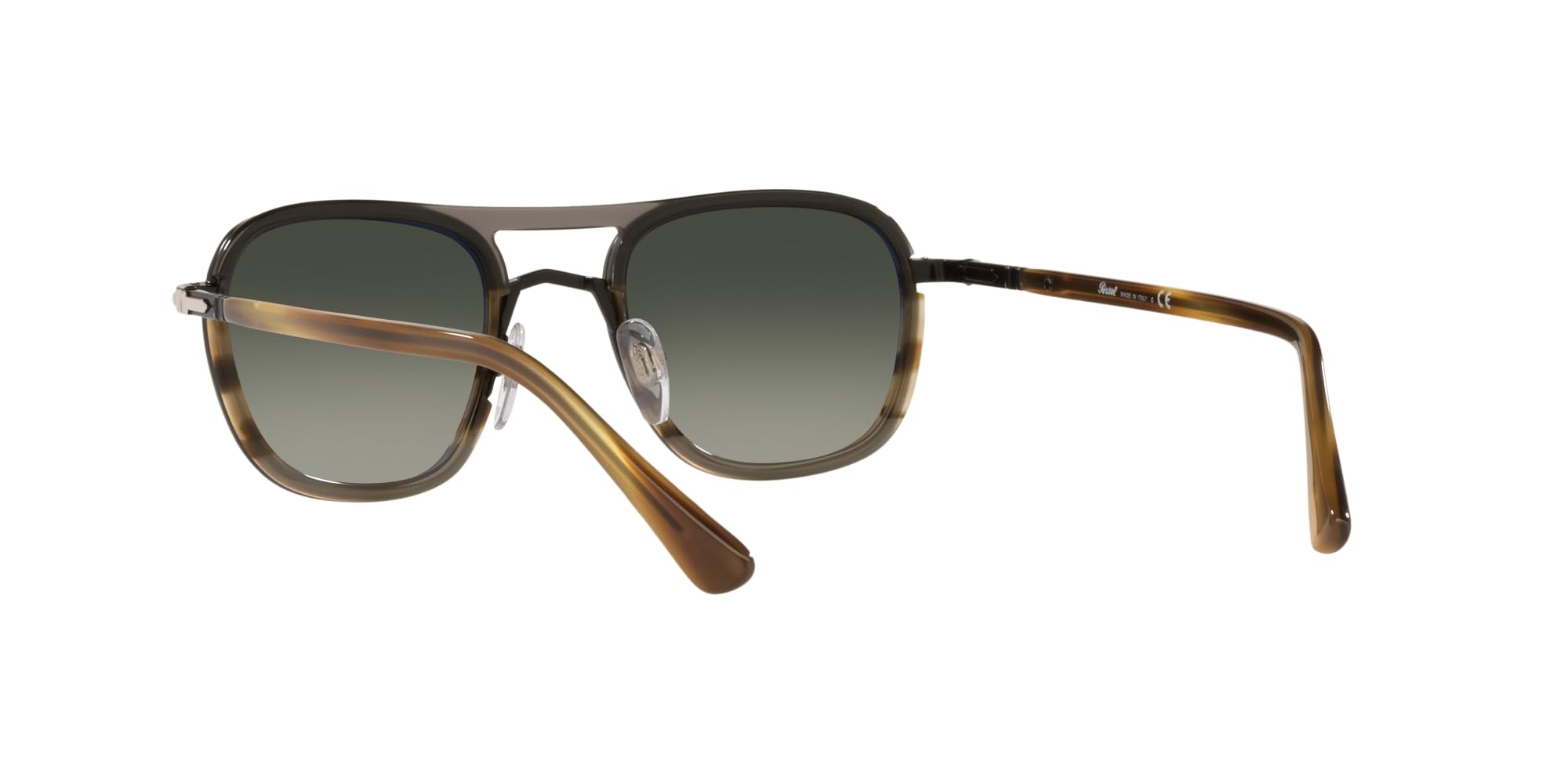 Persol PO2484S Square Sunglasses, Terra Di Siena/Light Blue, 52 mm