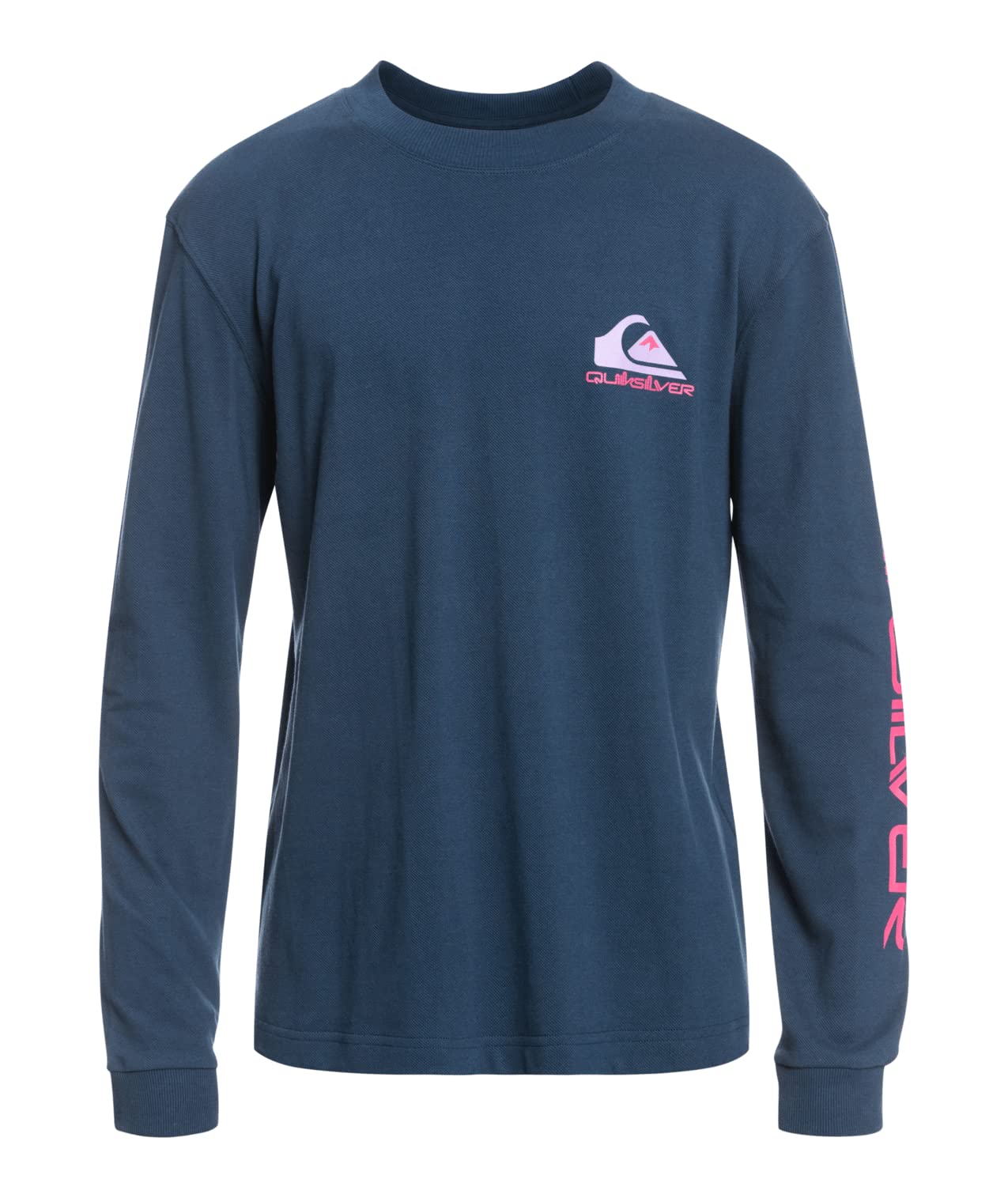 Quiksilver Men's Pique Long Sleeve Knit Shirt, Insignia Blue, Large