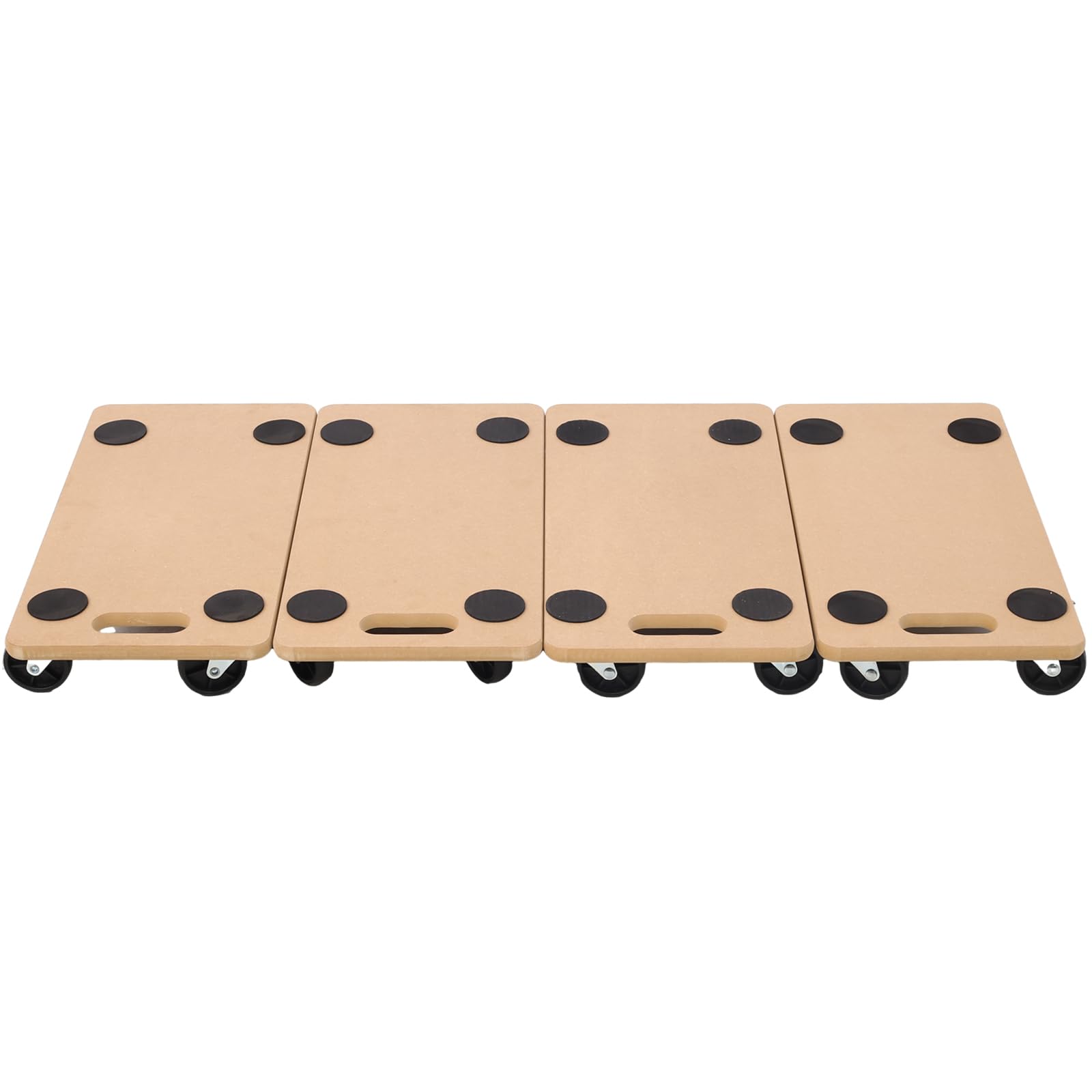 Miscoos Furniture Moving Dolly, Heavy Duty Wood Rolling Mover with Wheels for Piano Couch Fridge Heavy Items, Securely Holds 500 Lbs (4pcs 22.8" x11.2" Platform)