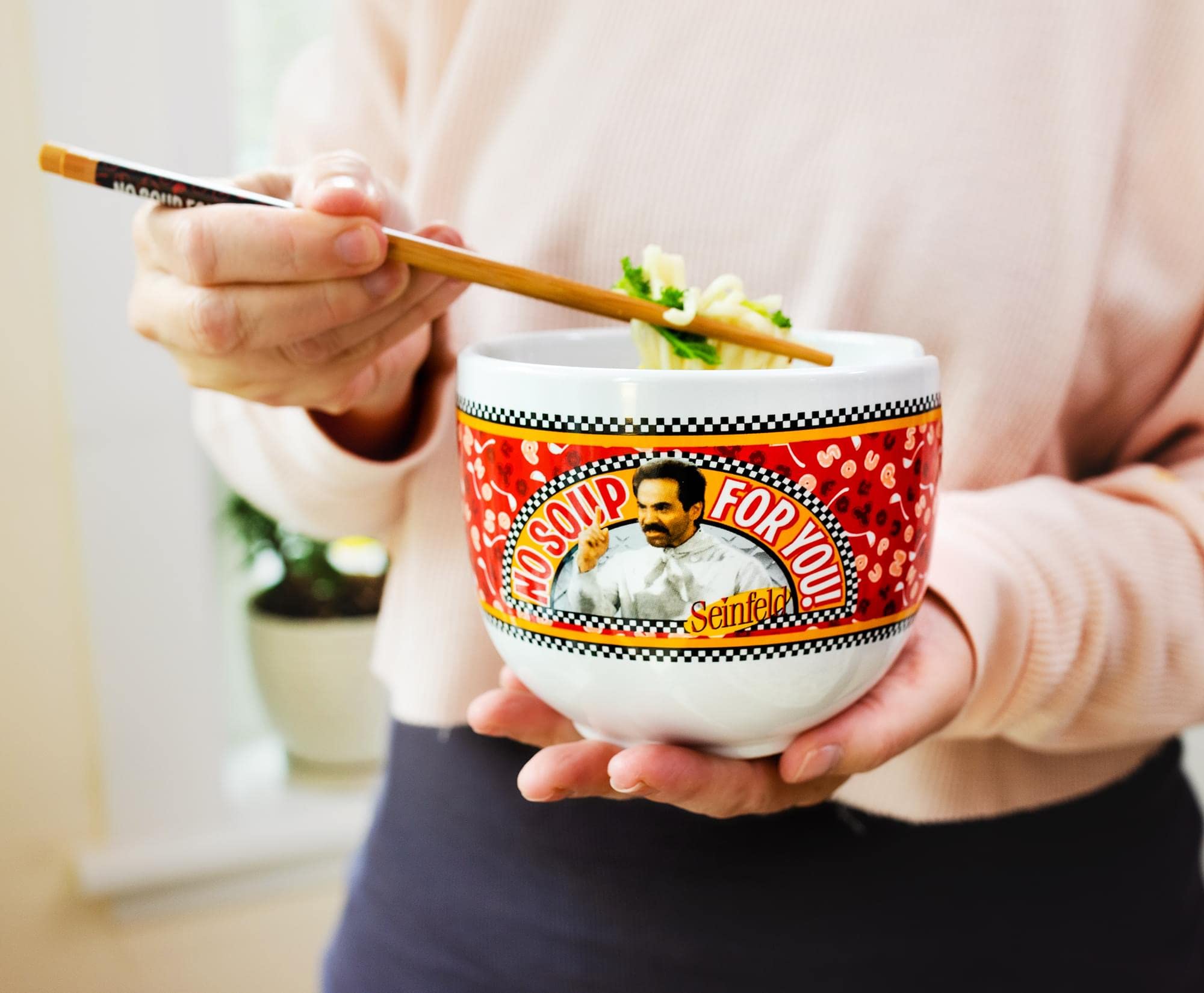 Toynk Seinfeld No Soup For You 20-Ounce Ramen Bowl and Chopstick Set