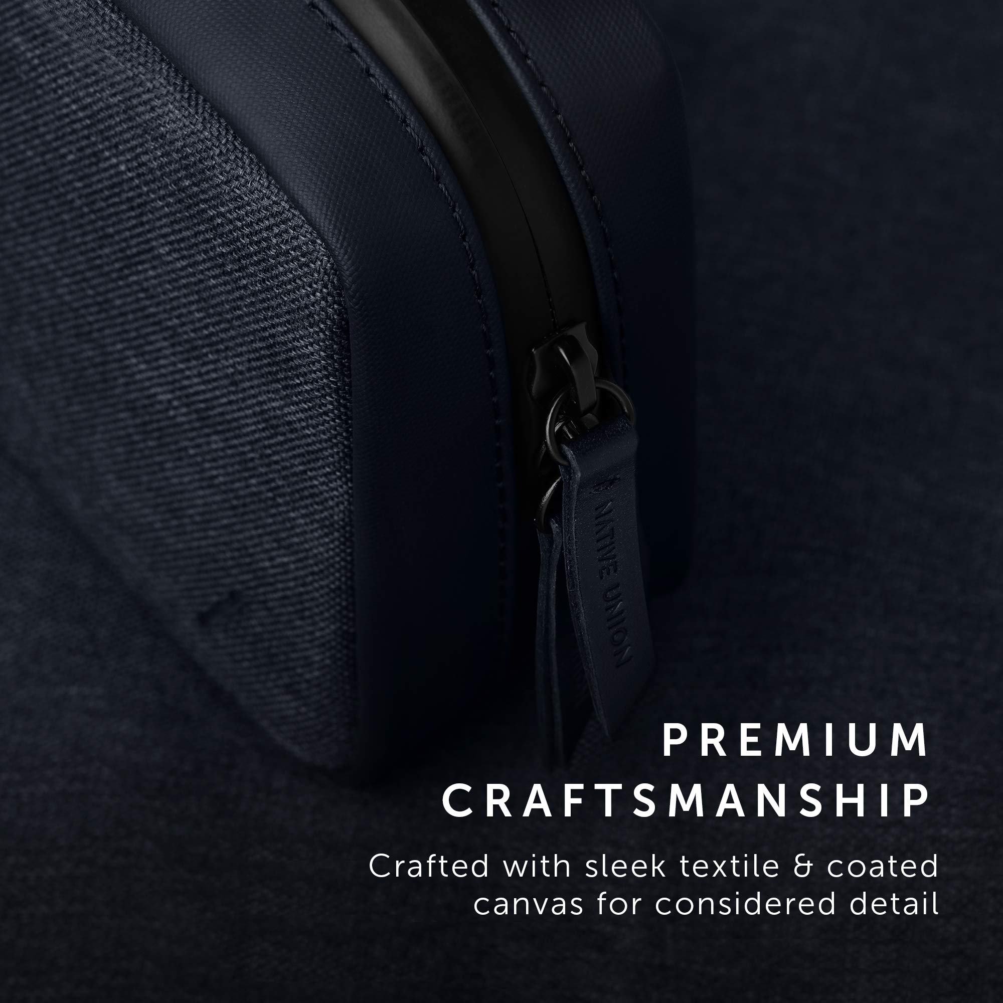 Native Union Stow Organizer β Premium Travel Tech Kit Crafted with Durable Canvas β Keep Essentials Organized with Flexible Storage & Quick-Access Pocket for Cables, Chargers, SIM Card & More (Indigo)