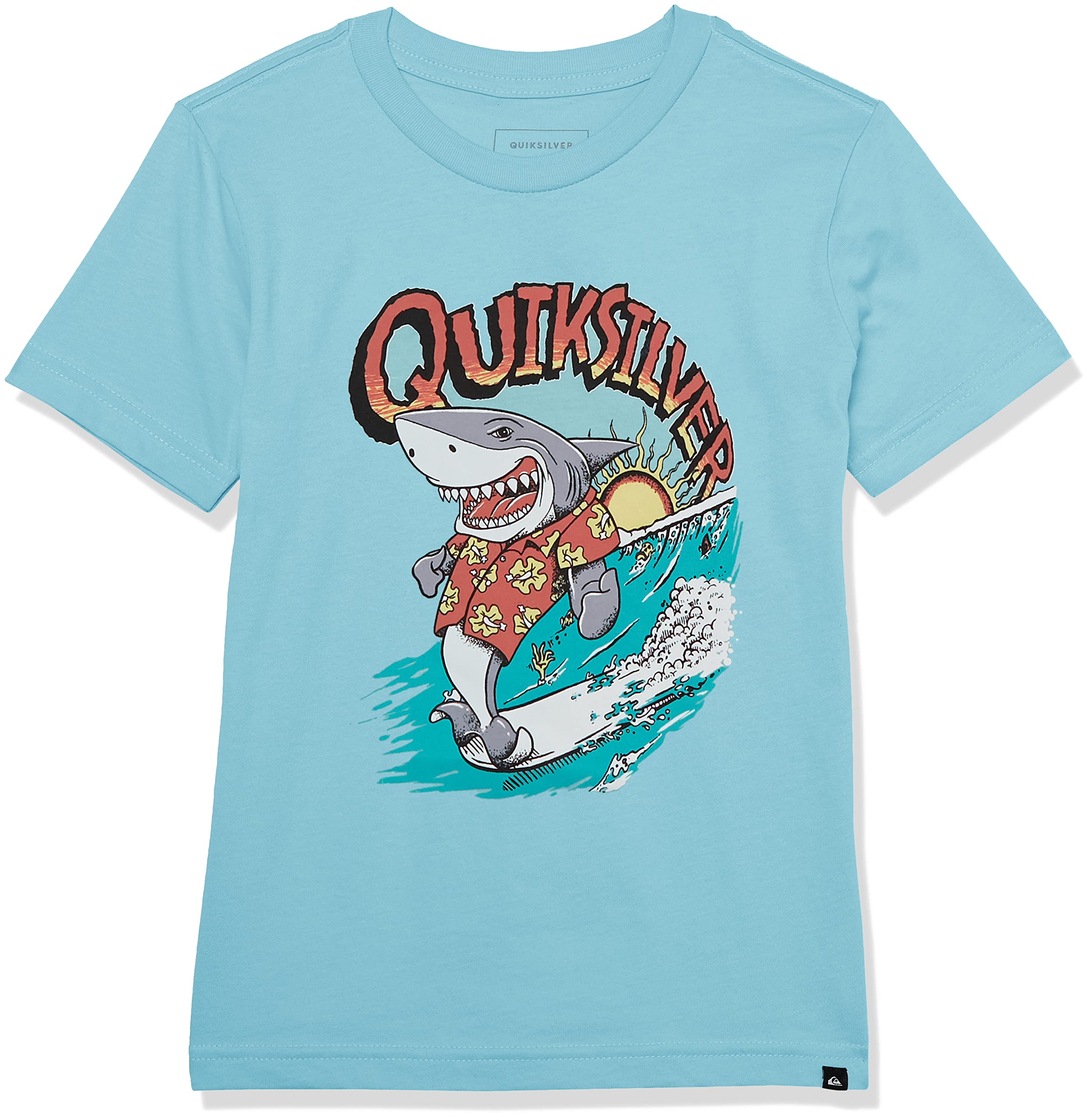 Quiksilver Boys' Shark Smile Tee Shirt, Angel Blue, 7