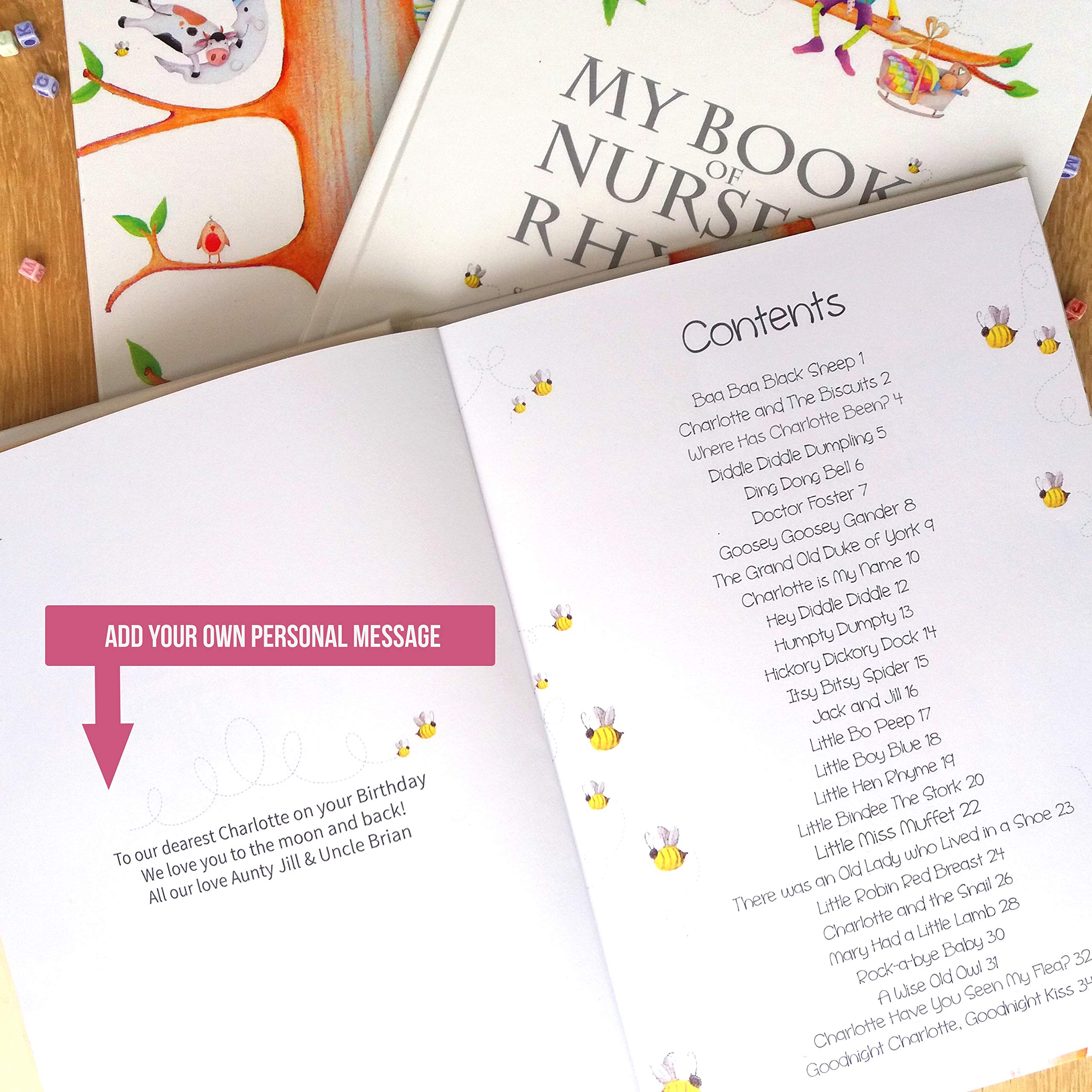 Personalized Baby Book, Personalized Nursery Rhyme Baby Book, Nursery Book, Christmas Gift for Baby
