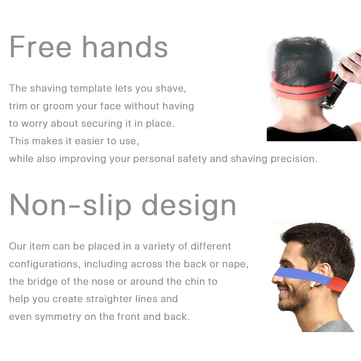 Neckline Shaving Template and Hair Trimming Guide Non-Slip Skin Safe