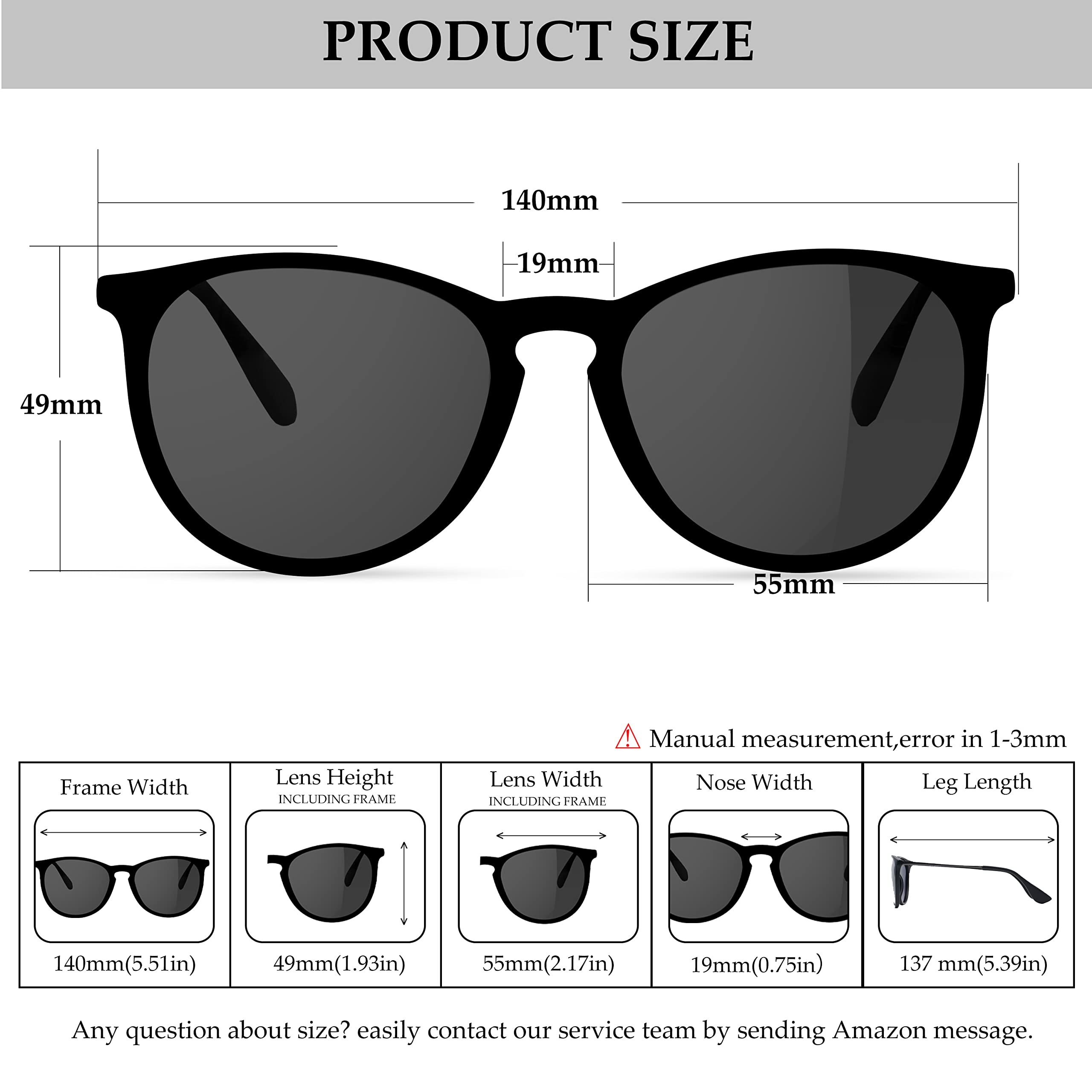 Yaserra Vintage Round Polarized Sunglasses for Women Men Classic Retro Trendy Designer Style Sun Glasses UV400 Protection