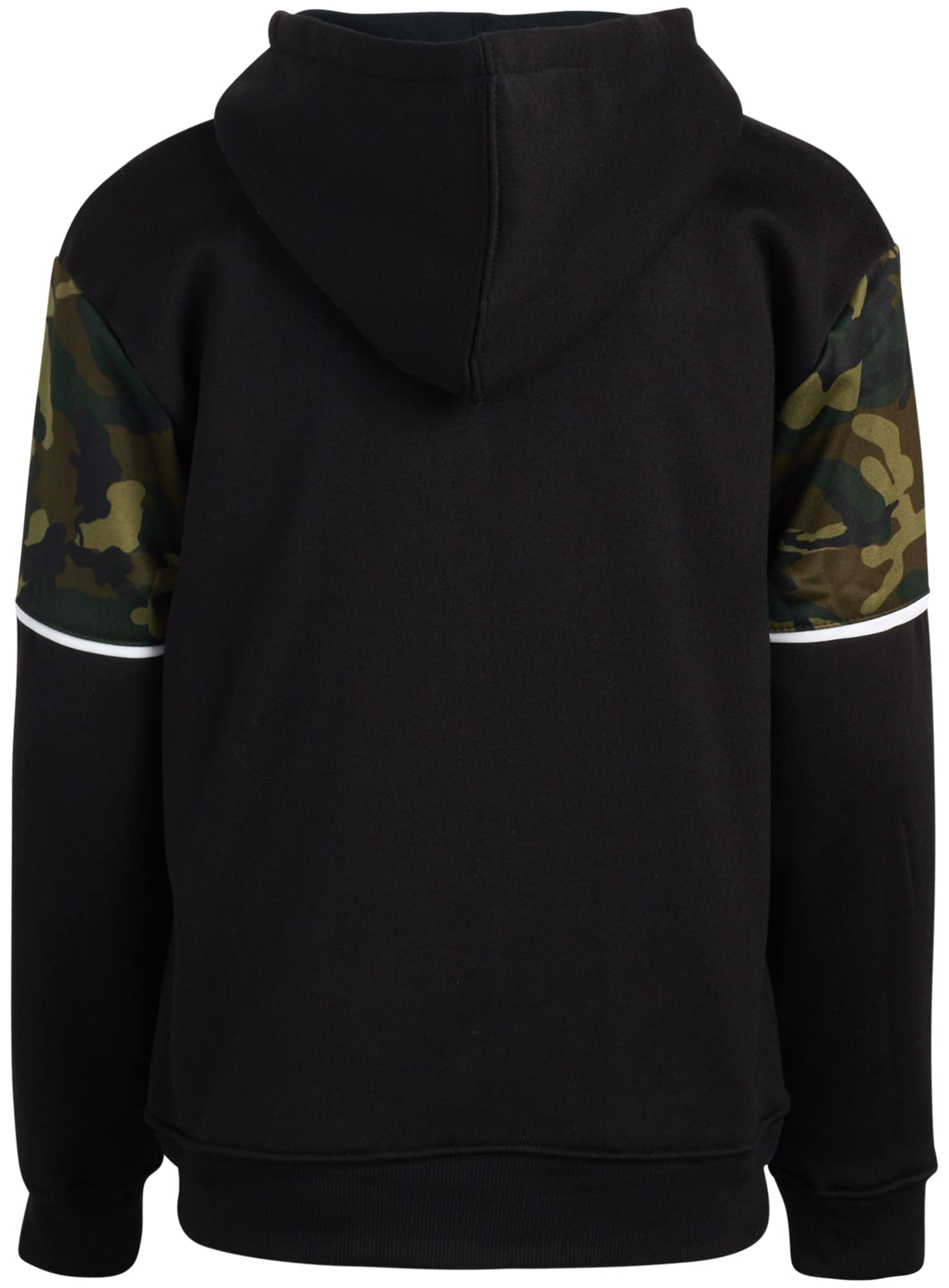 RBX Boys’ Sweatsuit Set – 2 Piece Fleece Hoodie Sweatshirt and Jogger Sweatpants (8-12), Size 12, Black Camo