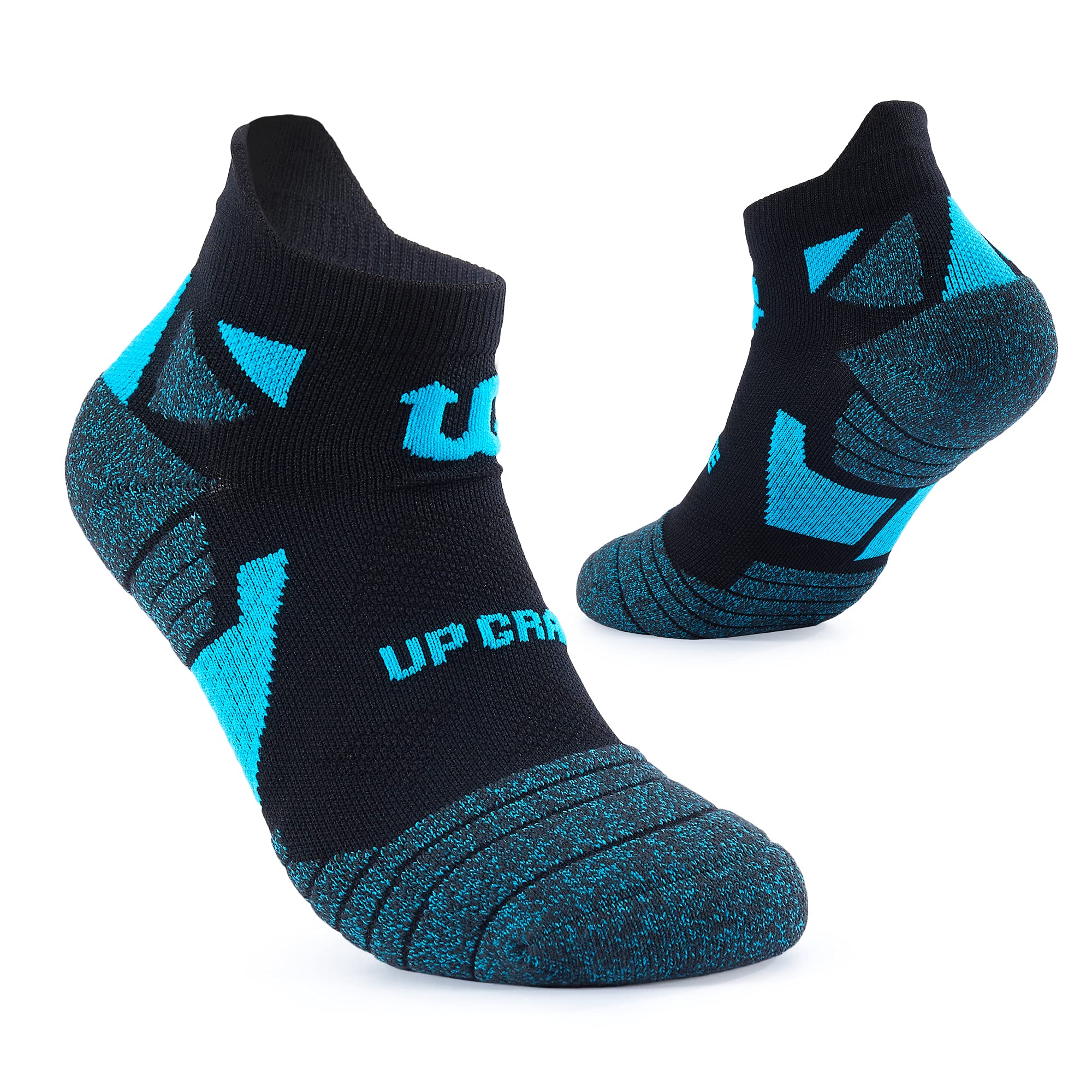 perunvie Women's Hiking Walking Socks 3 Pairs of Moisture Wicking 3D Cushioned Running Ankle Socks Size: 9-11