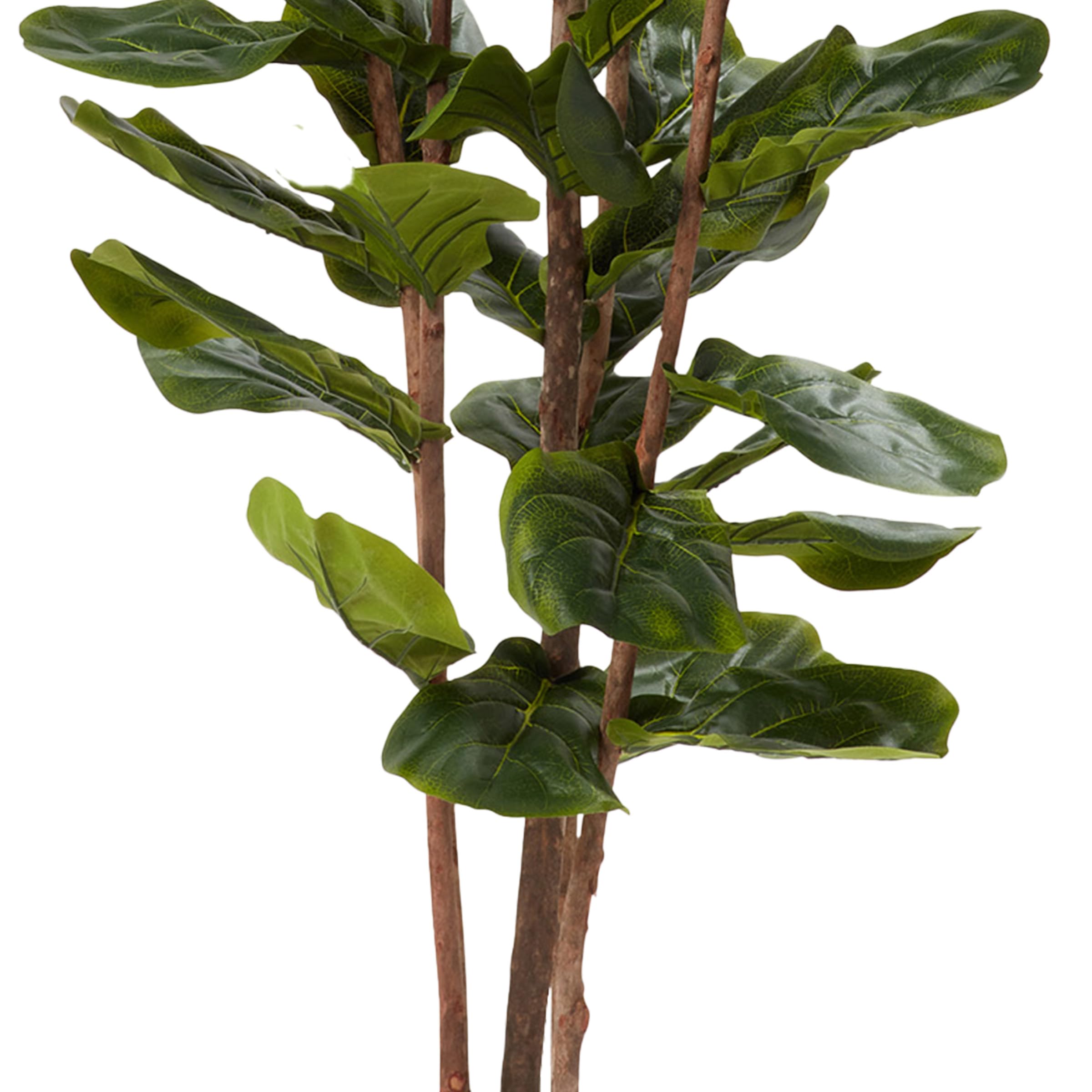 Pure Garden Artificial Fiddle Leaf Fig Tree-6FT Fake Plant with Pot and Natural Feel Leaves for Home or Office Decor, 72", Green