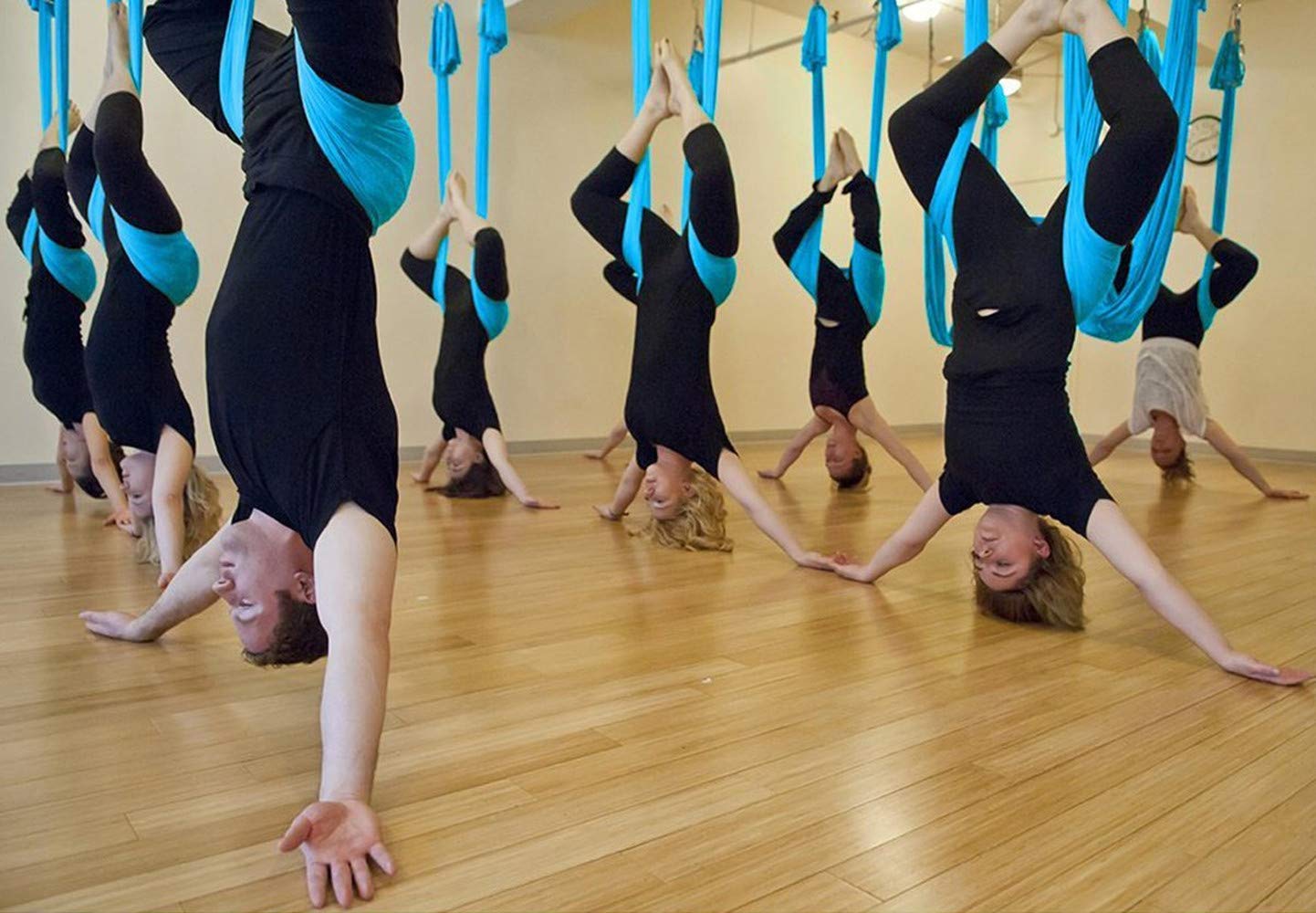 Ovyuzhen Aerial Yoga Hammock,Ultra Strong Yoga Swings Set Trapeze Extension,Antigravity Ceiling Hanging Yoga Sling Inversion Exercises