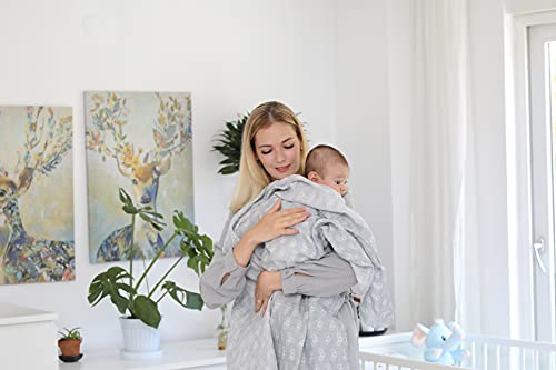 Muslin Swaddle Blankets – Soft Pure Cotton Muslin Blankets – 4 Pack of Breathable Swaddle Blankets – Unisex Baby Swaddle Blanket in Blue & Black Designs – Multi Use Muslin Blankets – 47 x 47 inches