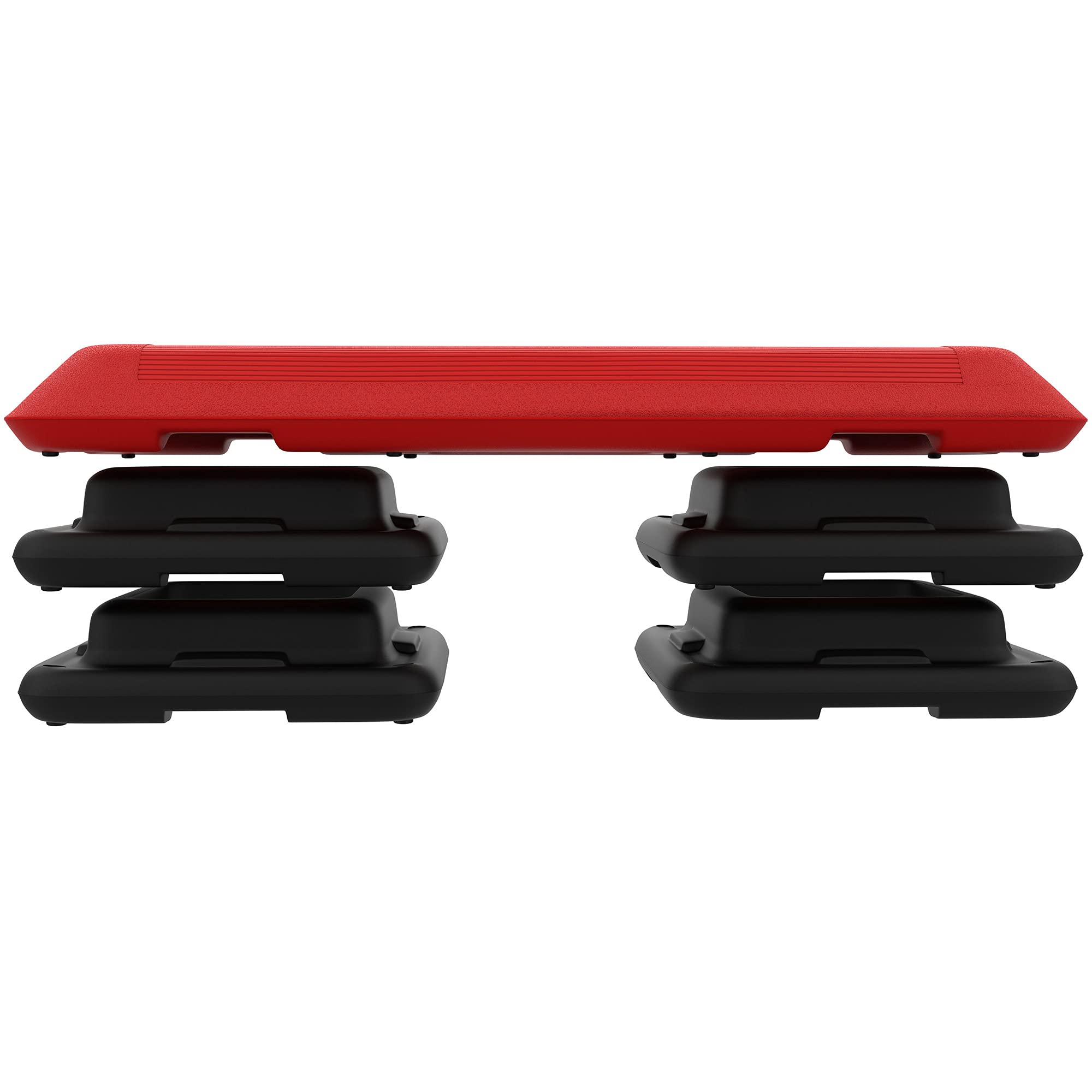 RDX Aerobic Step with 3 Adjustable Height Level Exercise 4″, 6″ and 8″ Steps Riser Platform, Rhythmic Anti-Slip Stepper Board Yoga Sport Home Gym Equipment Fitness Training Workout 43″ x17″