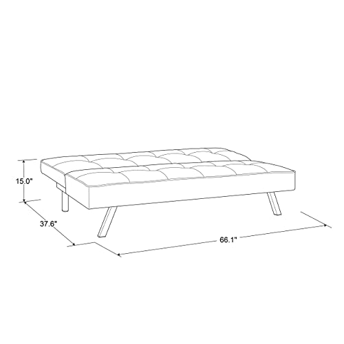 Serta Rane Vegan Leather Futon, Red