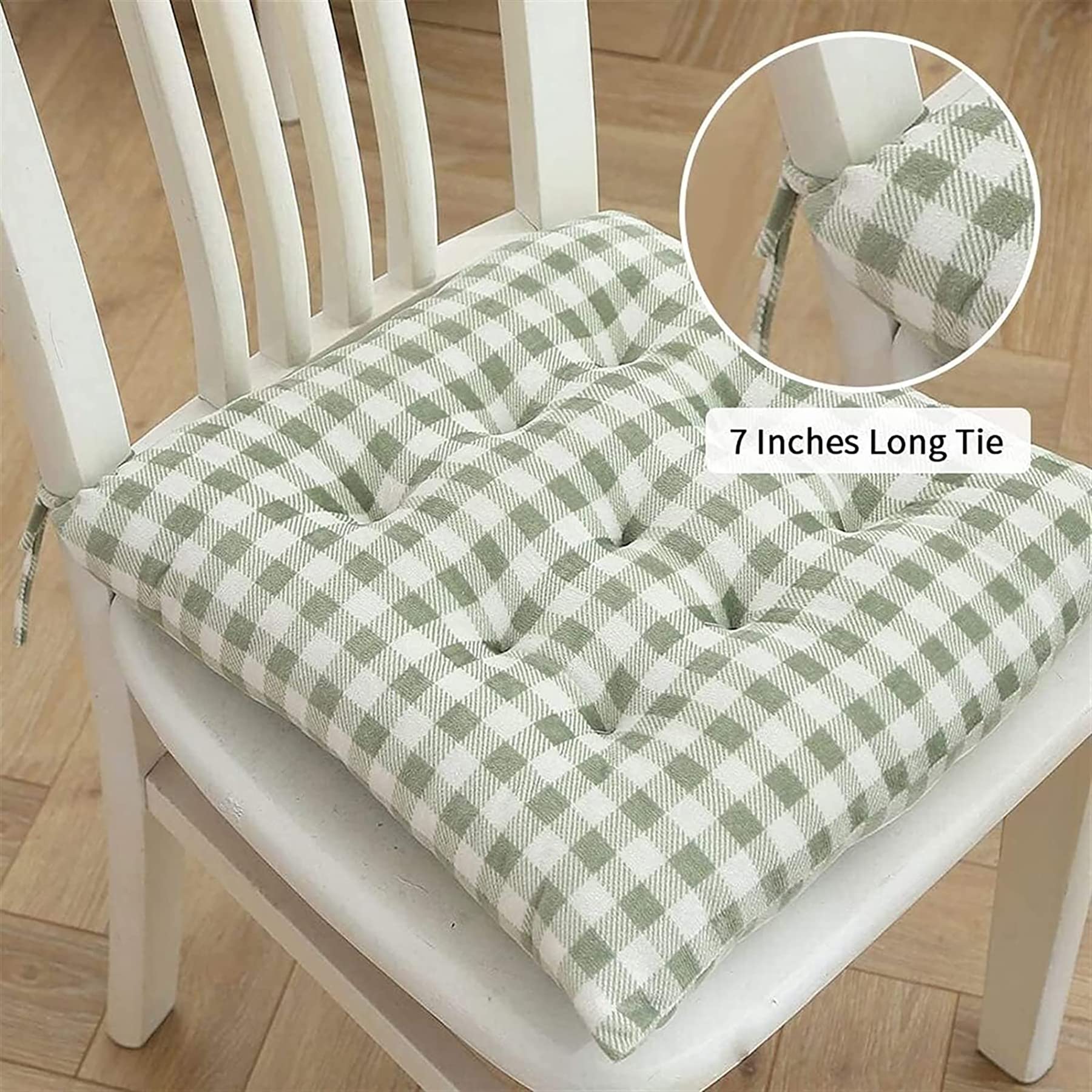 SECRET DESK Chair Cushions for Dining Chairs 4 Pack - Kitchen Set of 4, Seat Cushion Pads, Room Sofa Office Decor 2inch Thickness (Green, 4) 15.75 Inches